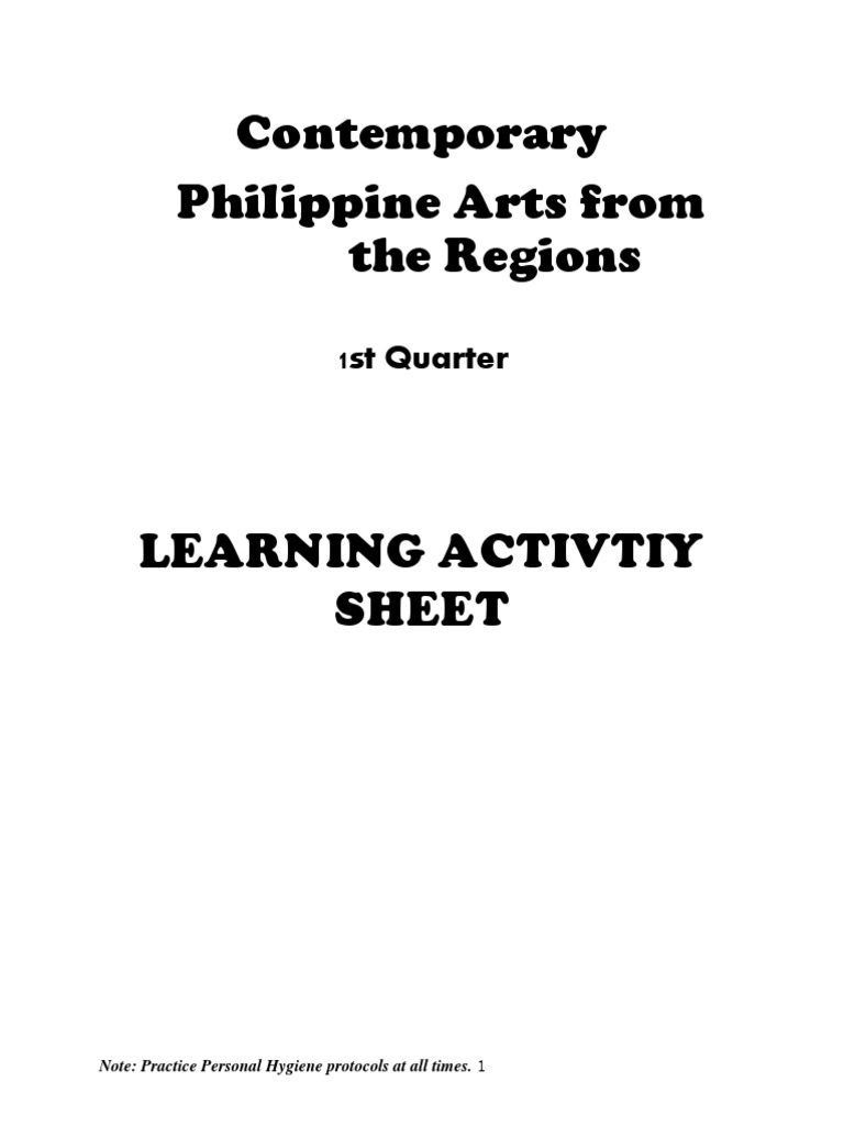 CPAR Activity Sheets 3 | PDF | Paintings | Contemporary Art