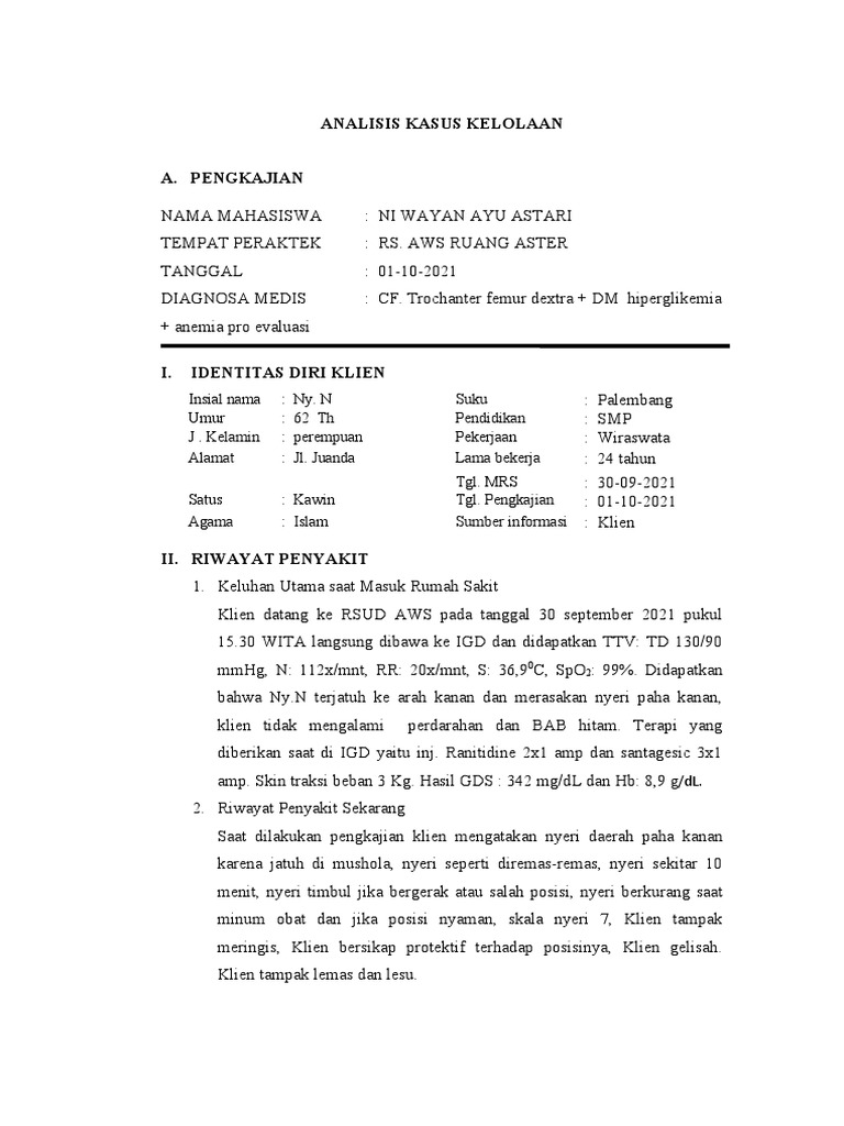 Askep Kelolaan 1-1 | PDF