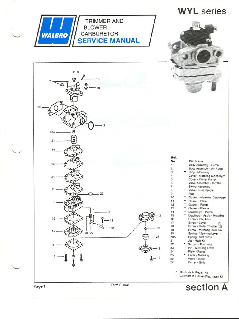 Walbro WYL | PDF