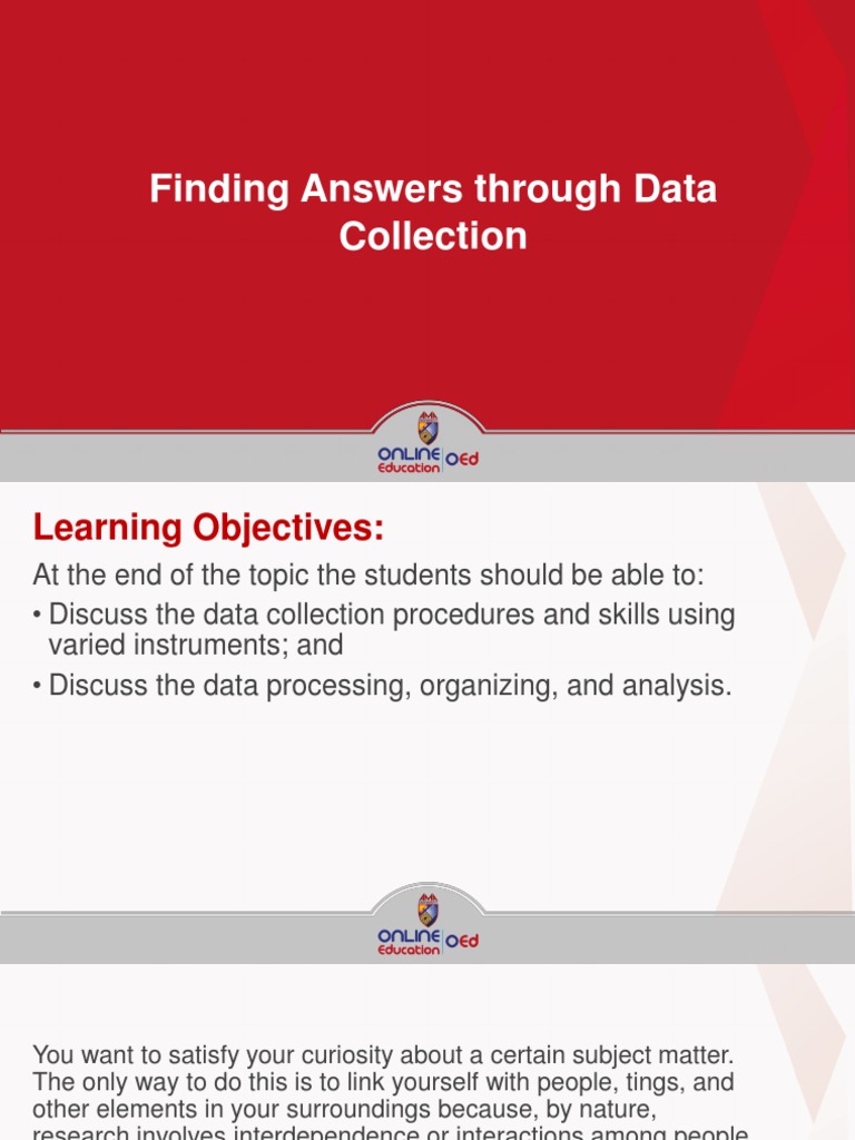 Week 014-Finding Answers Through Data Collection | PDF | Statistics | Survey Methodology