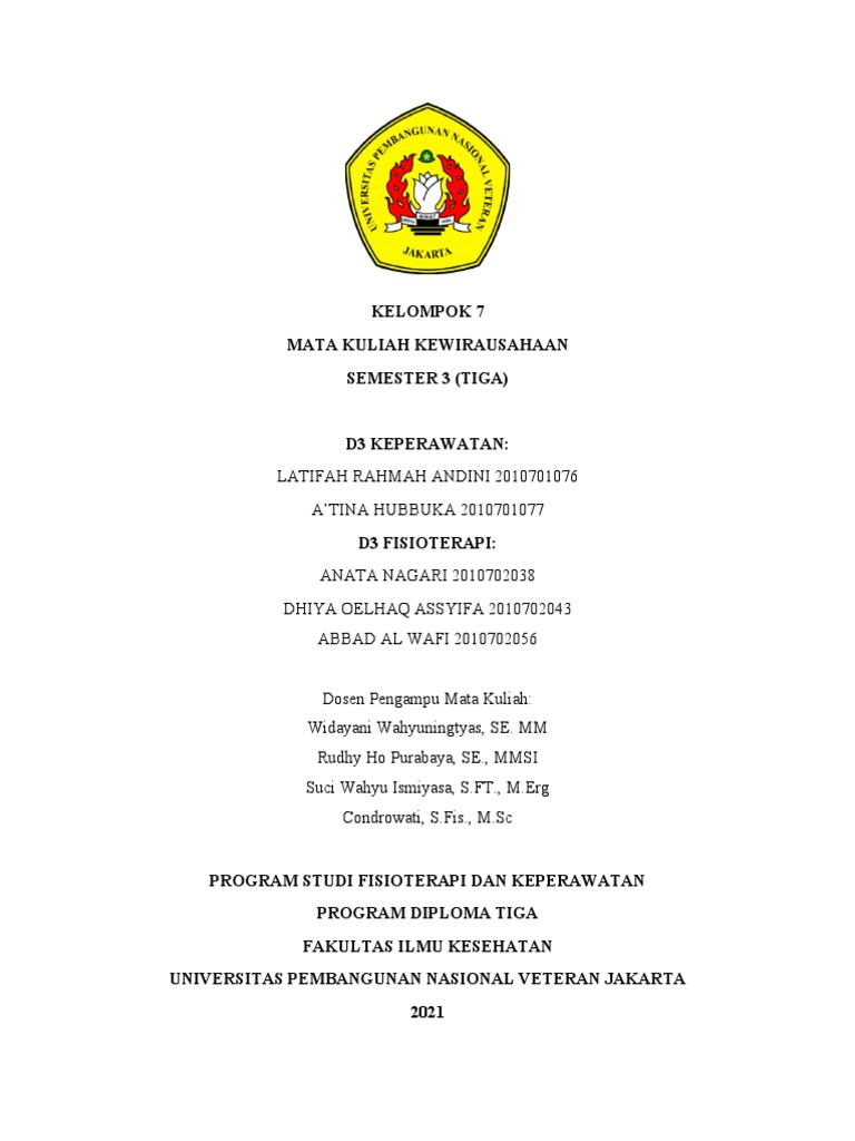 KELOMPOK 7 KWU D3Fisio & D3Kep | PDF