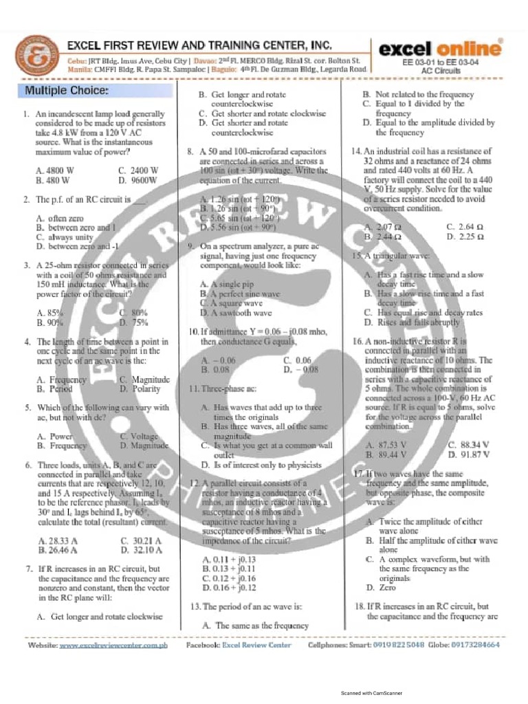 Excel - Ac Circuits | PDF