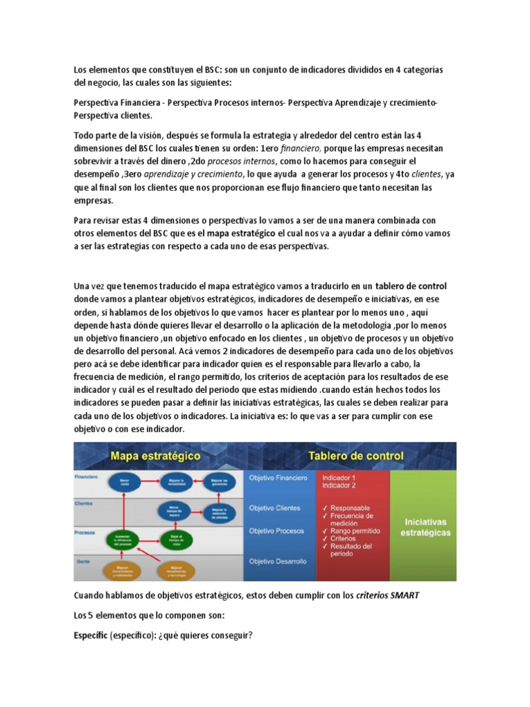 Los Elementos Que Constituyen El BSC | PDF | Coca Cola | Calidad ...
