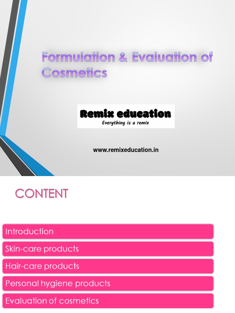 Formulation and Evaluation of Cosmetics | PDF | Sunscreen | Shaving