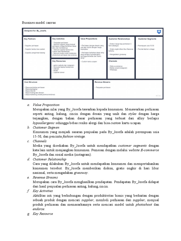 Bussines Model Canvas Revisi Pdf