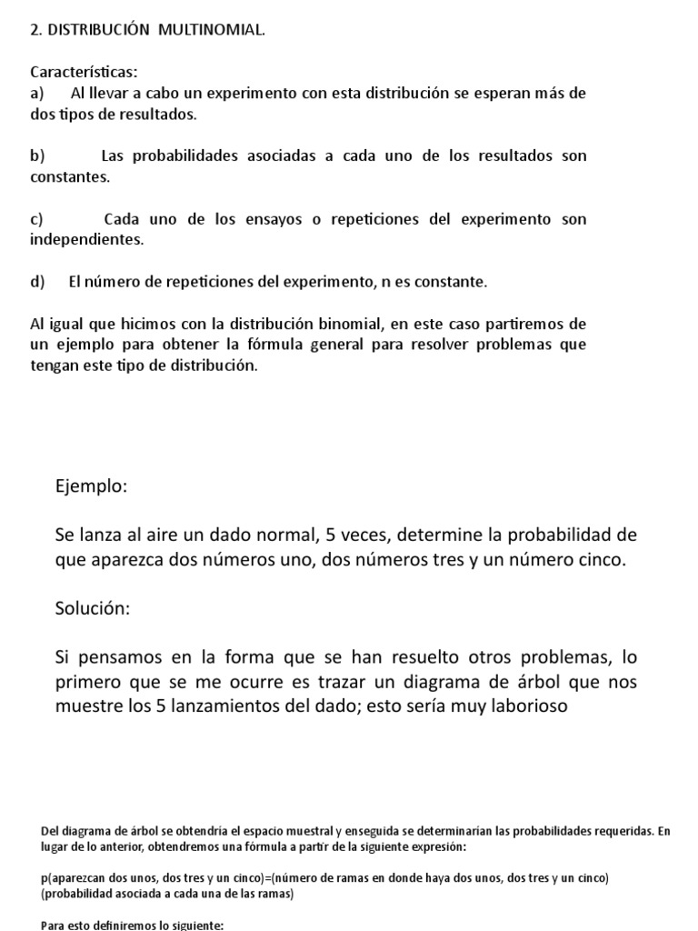 Distribución Multinomial | PDF | Probabilidad | Matemáticas