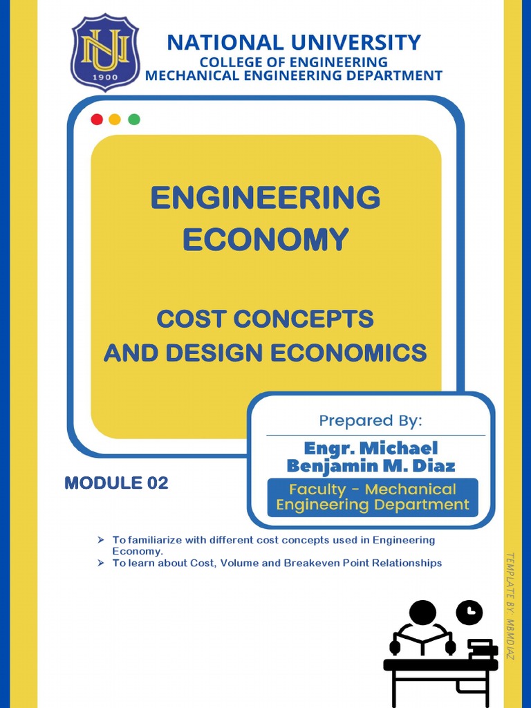 MODULE 02 - Engineering Economy - Cost Concept and Design Economics ...