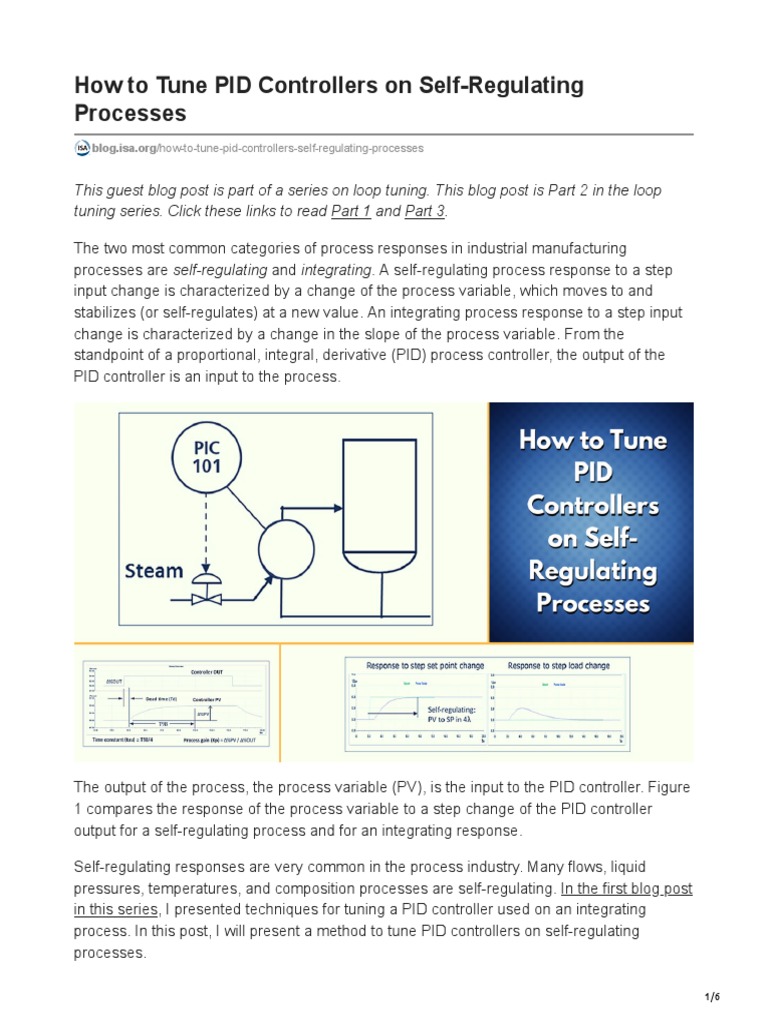 How To Tune PID Controllers On Self-Regulating Processes | PDF ...