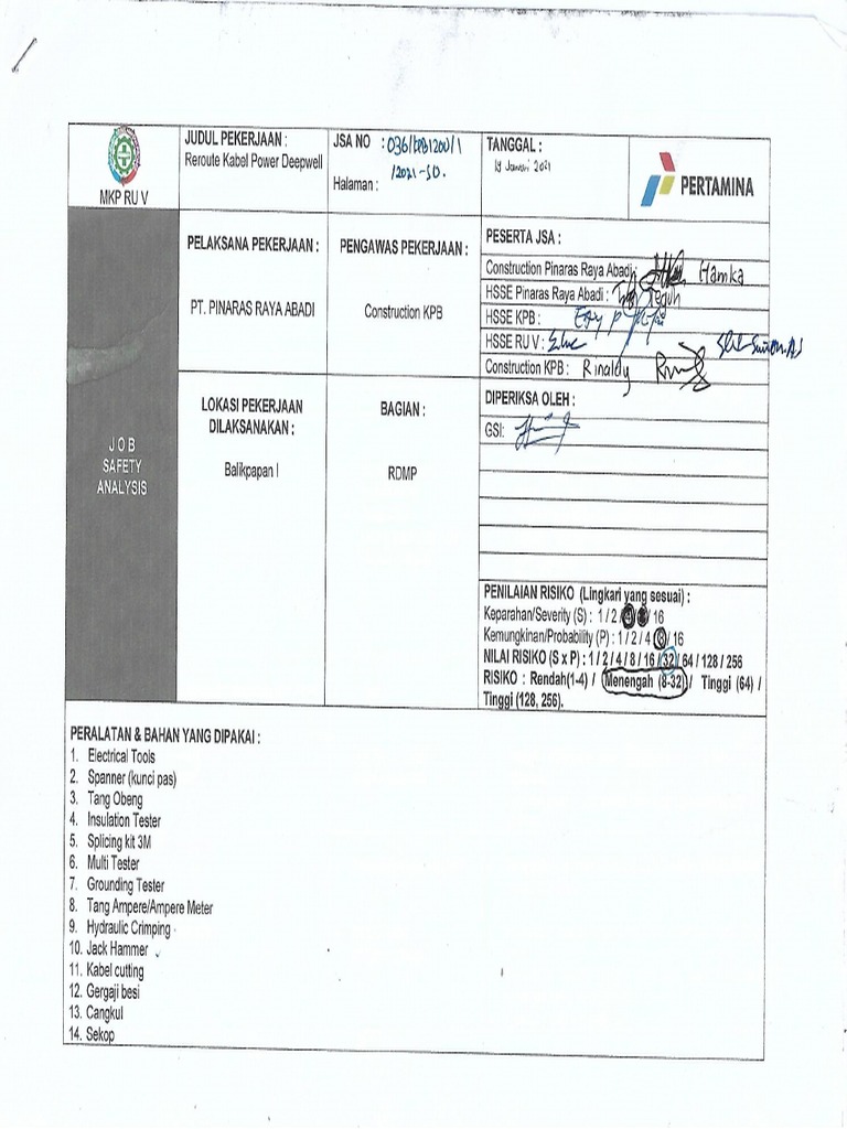 Jsa Kabel Demolish | PDF