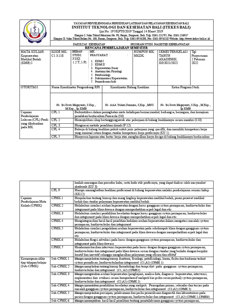 RPS KMB 1 - 2021 | PDF