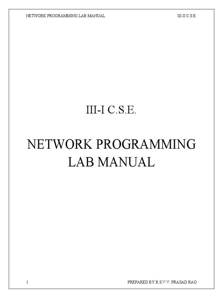 Network Programming Lab Manual | PDF | File Transfer Protocol | Routing