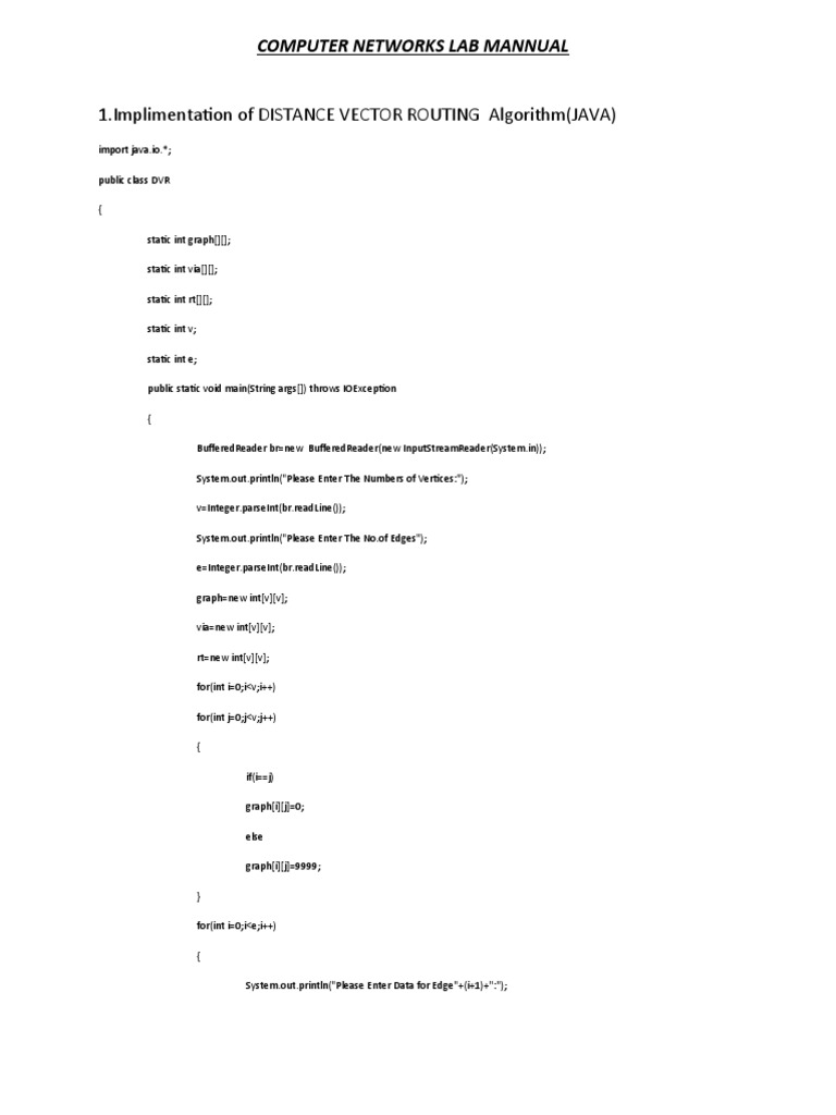 Computer Networks Lab Manual | PDF | File Transfer Protocol | Routing