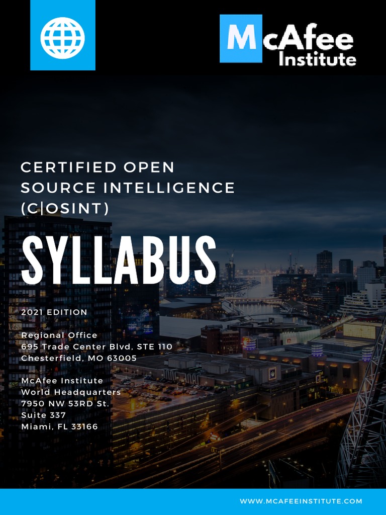 OSINT Certification for Professionals | PDF | Cyberspace | Computing