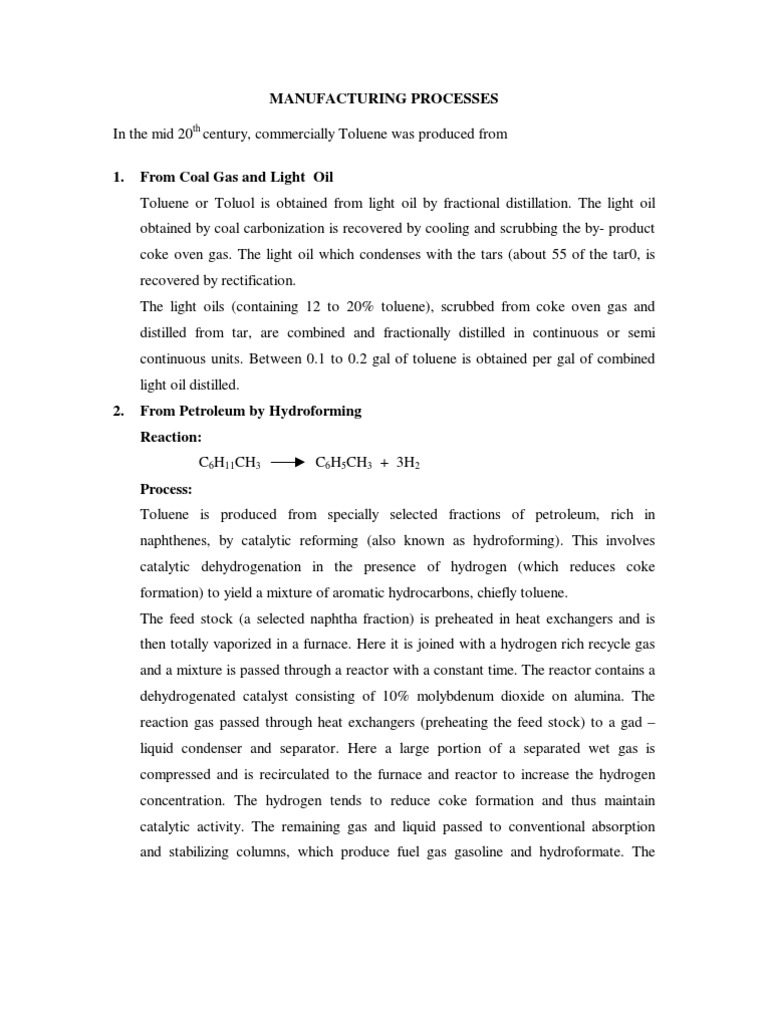 Udex Plant | PDF | Toluene | Gasoline