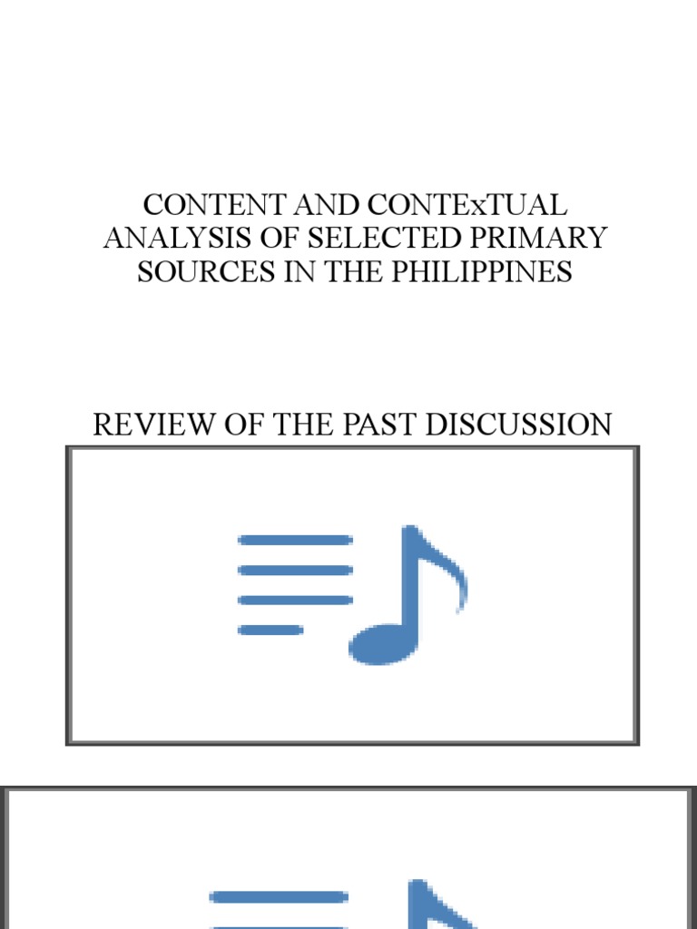 Module 2 - Content and Contextual Analysis of Selected Primary and ...