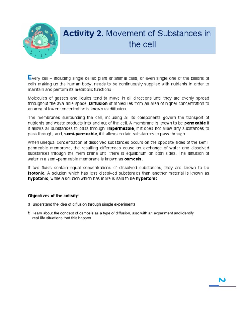 Cell Membrane Transport Basics | PDF | Osmosis | Water