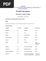 Iso Currency Codes | PDF