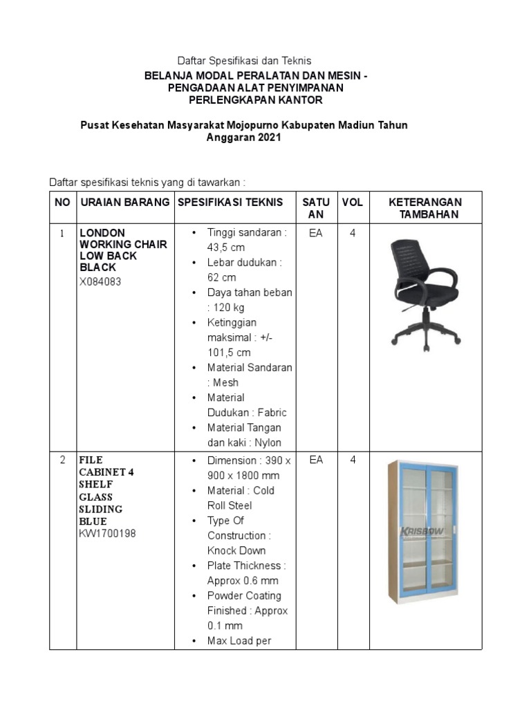 PENGADAAN PERALATAN DAN MESIN KANTOR | PDF
