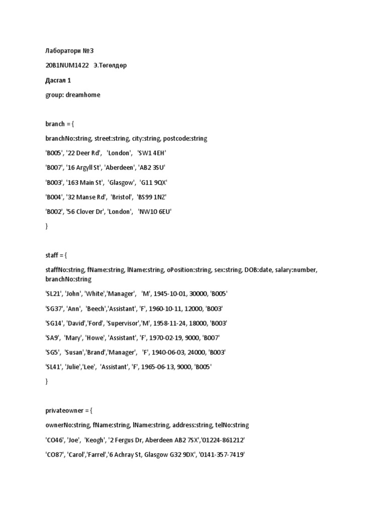 Lab3 e | PDF | Data Management | Data Management Software