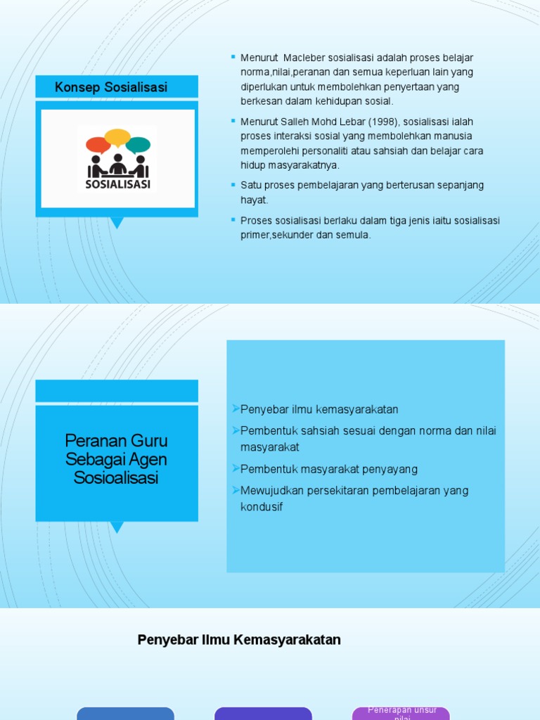 Peranan Guru Sebagai Agen Sosialisasi Dalam Memastikan Kepelbagaian | PDF