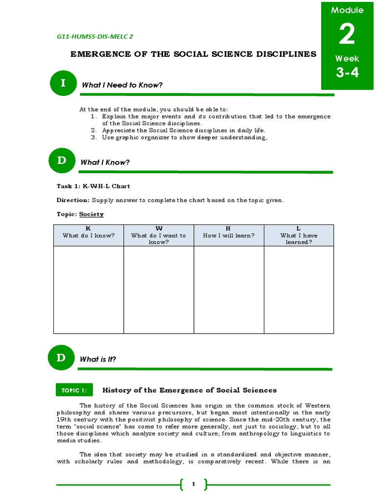 DISS Module Week 3 4 | PDF | Social Sciences | Linguistics