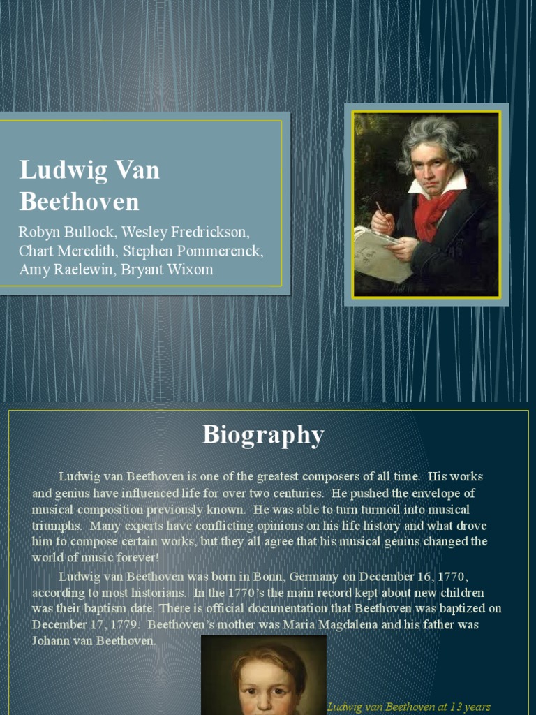 Ludwig Van Beethoven Presentation | PDF | Für Elise | Ludwig Van Beethoven