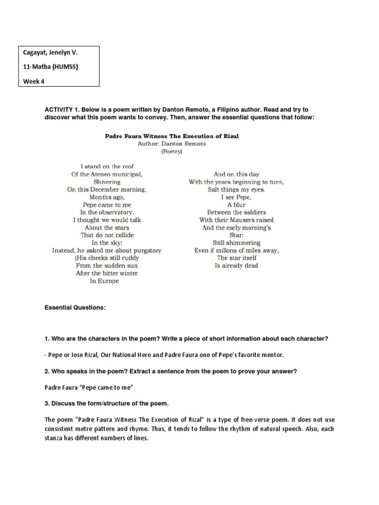 21st Century Week 4 | PDF | Poetry | Feeling