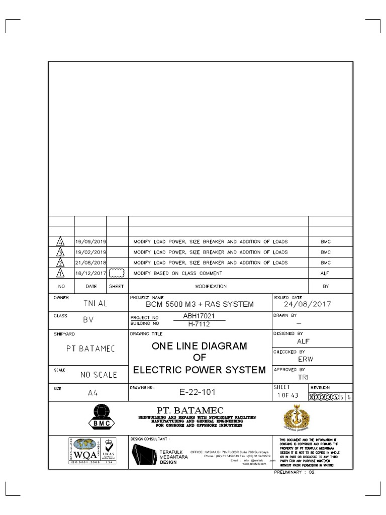 Electric Power System One Line Diagram | PDF | Electrical Wiring ...