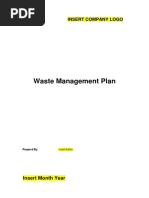 Waste Management Plan (Template) | PDF