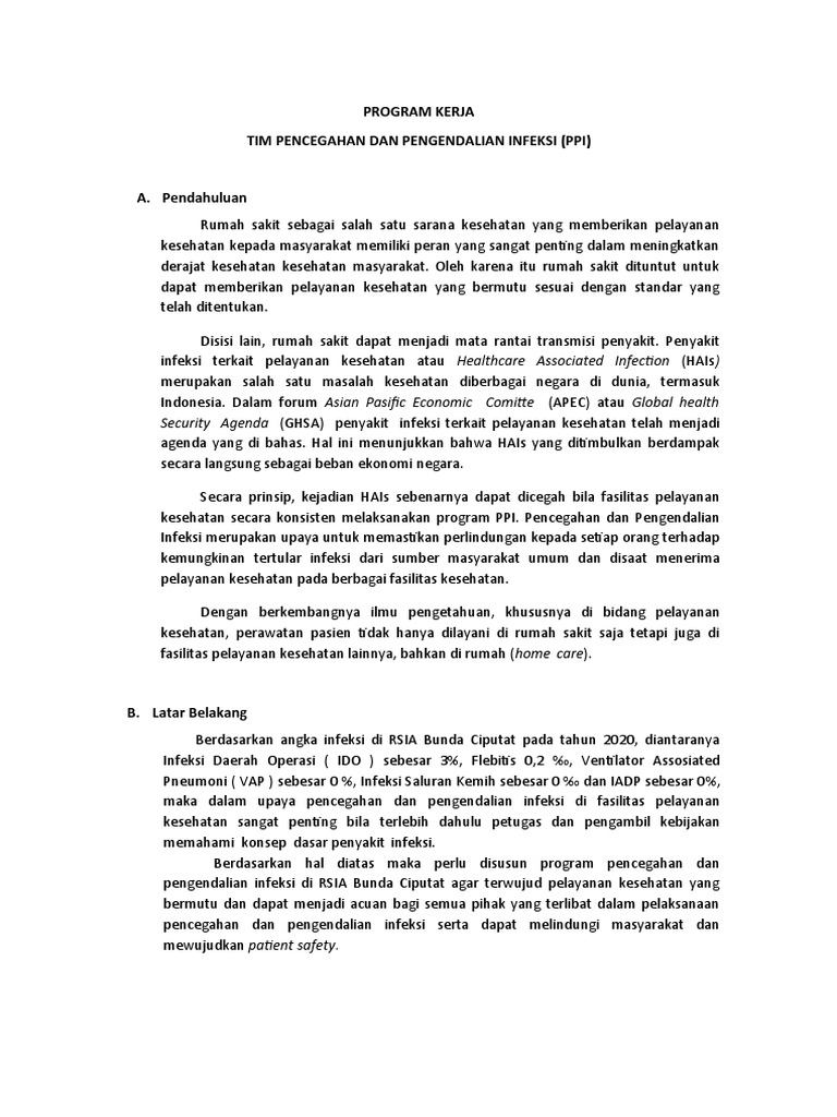 Program Kerja Ppi 2022 | PDF