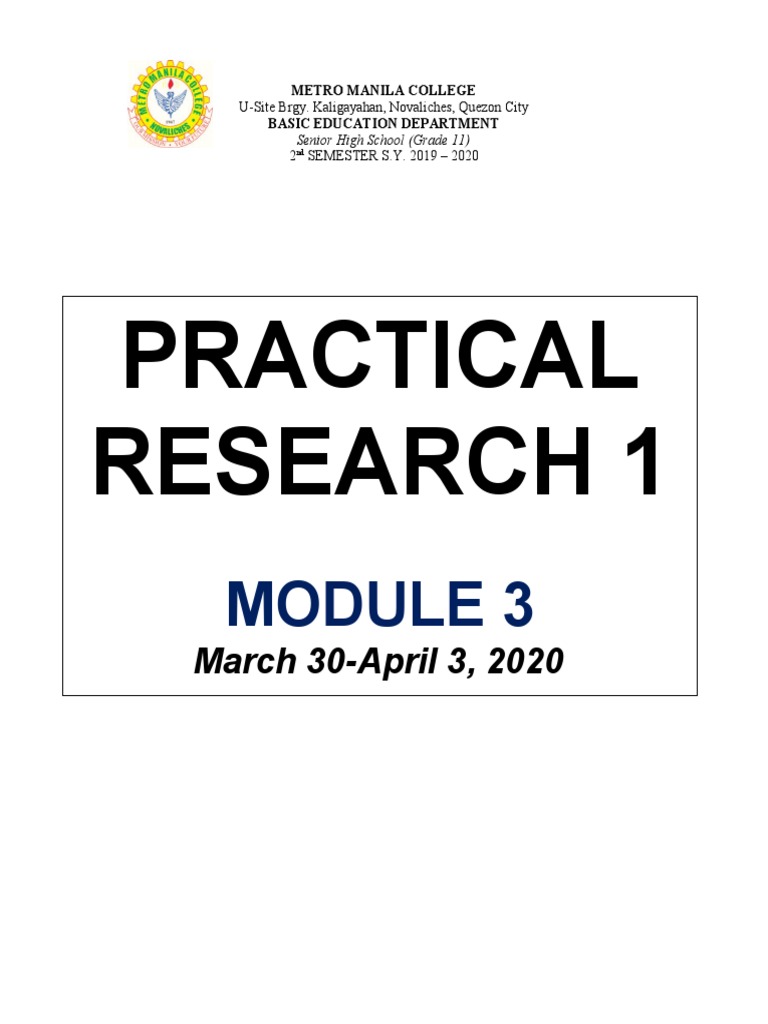 Module 3 Prac Res 1 | PDF | Qualitative Research | Data