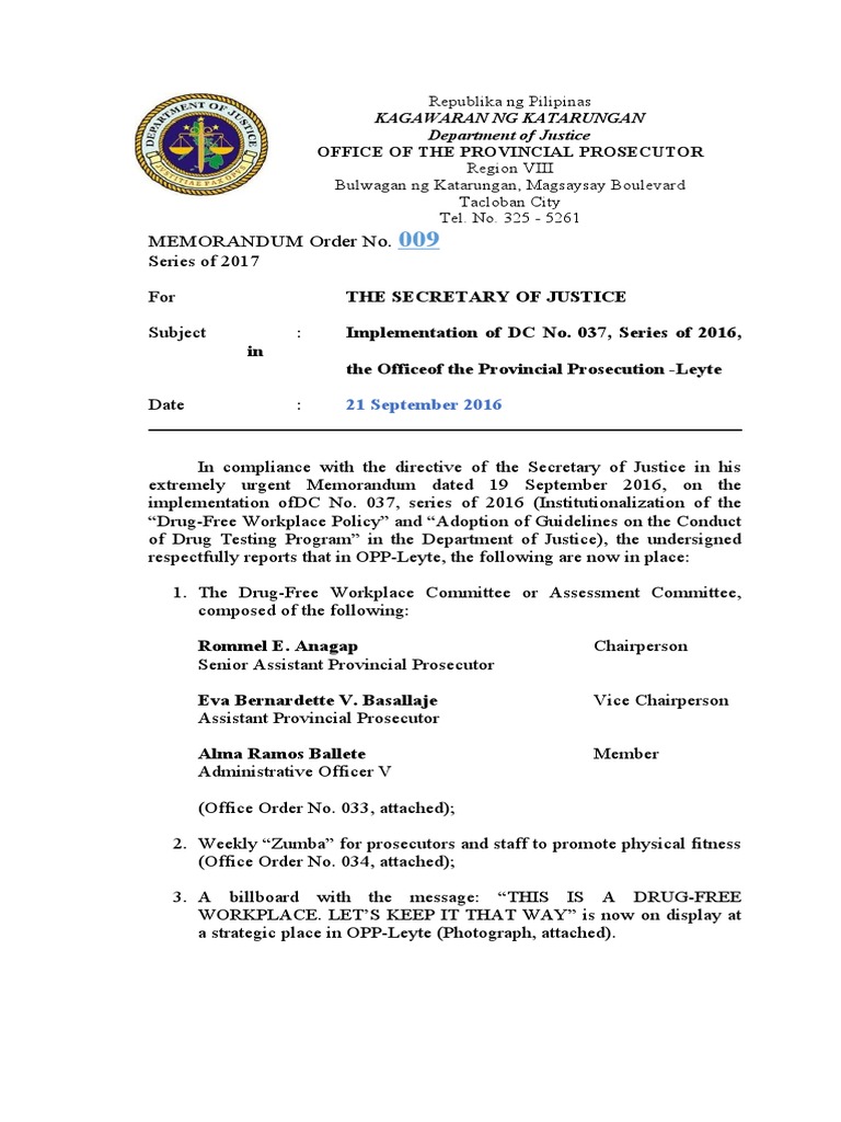 Memo Order | PDF | Social Institutions | Social Science