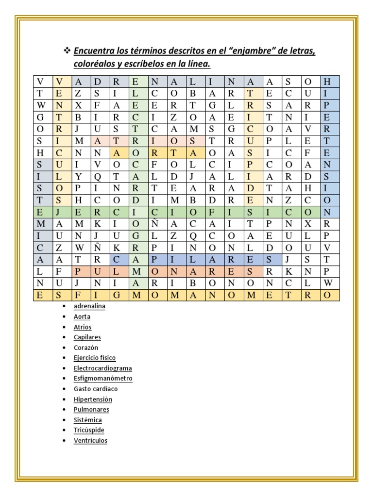 Sopa de Letras Biologia | PDF