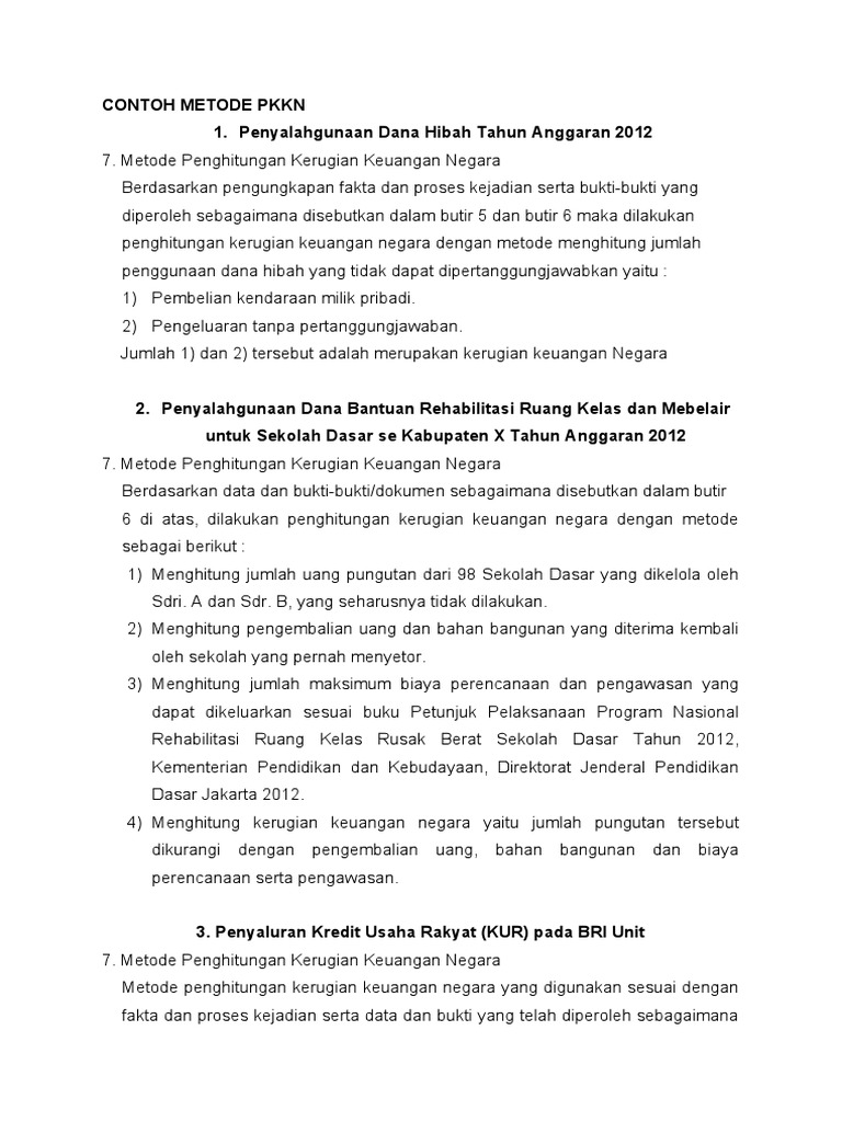 Contoh Metode PKKN | PDF