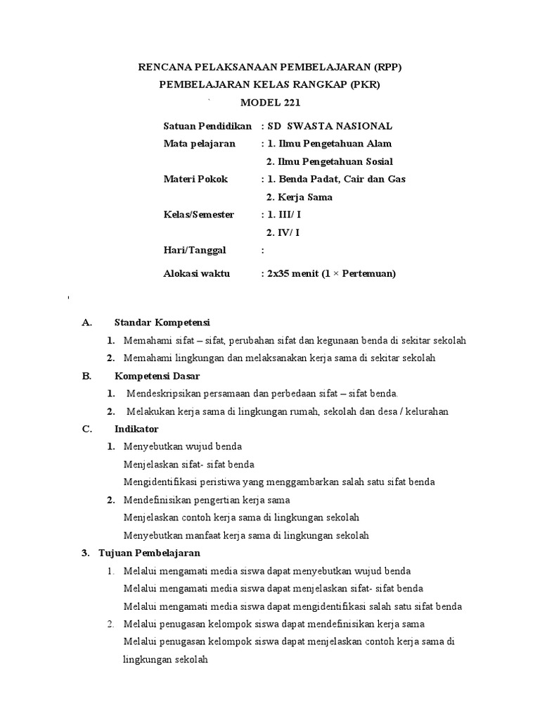 RPP PKR 221 | PDF