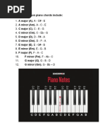 Major and Minor Key Cadences Wall Chart | PDF