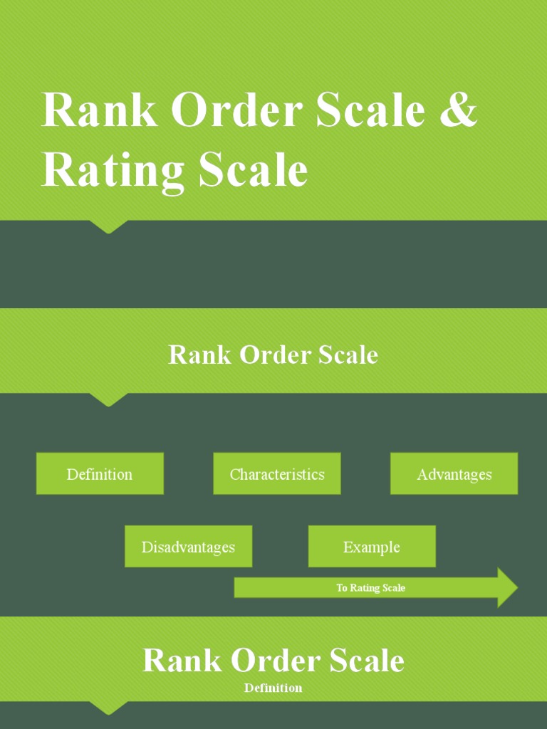 Rank Order Scale & Rating Scale | PDF | Level Of Measurement | Business ...