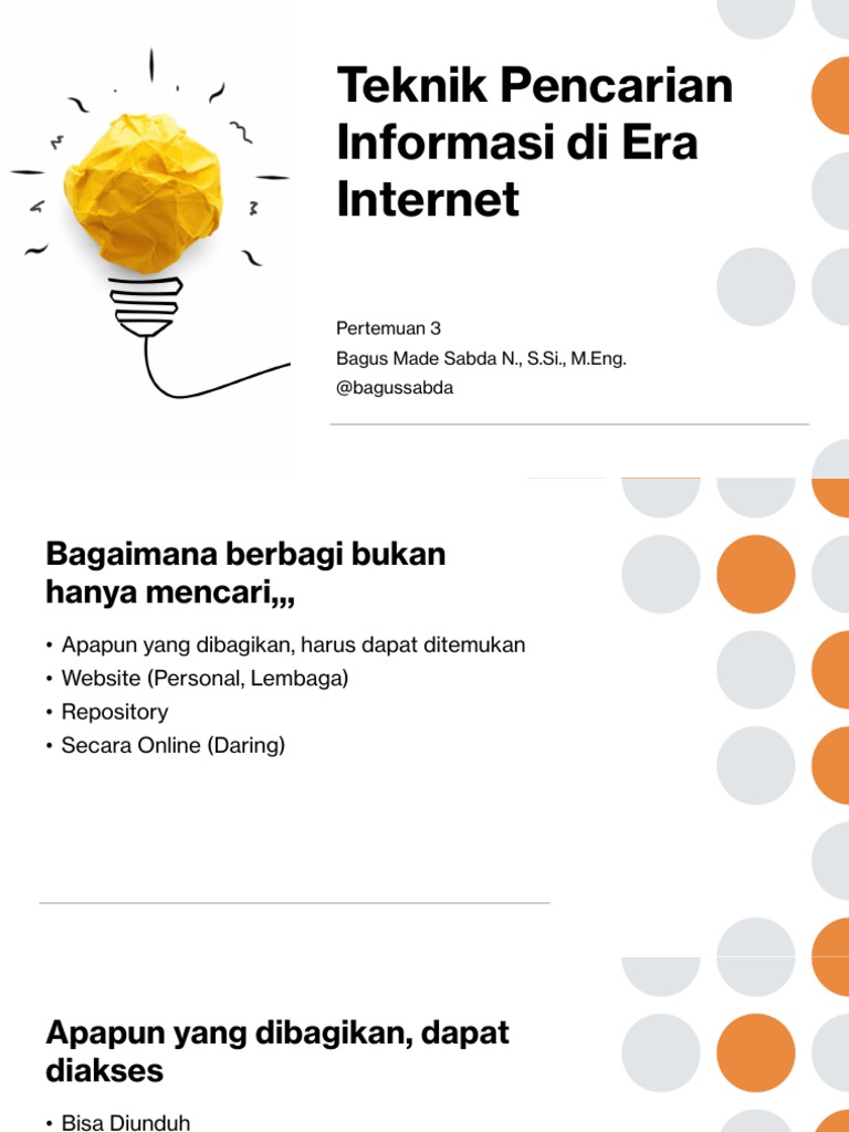Teknik Pencarian Info Efektif | PDF