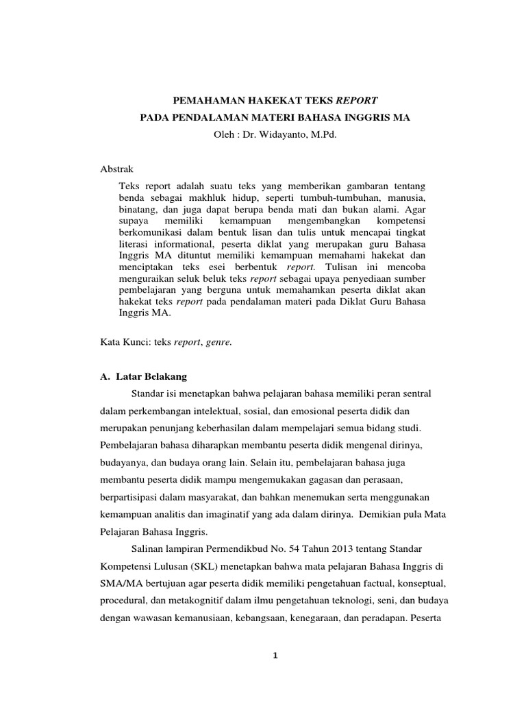 Artikel Text Report | PDF