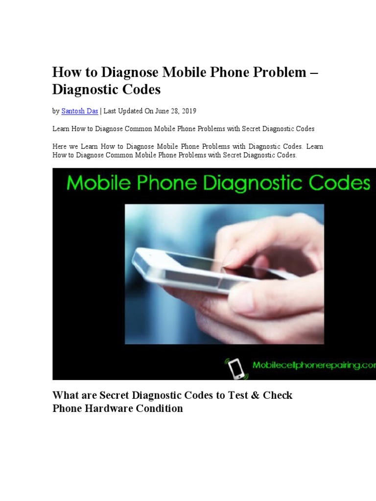 14.diagnostic Codes | PDF | Android (Operating System) | I Phone