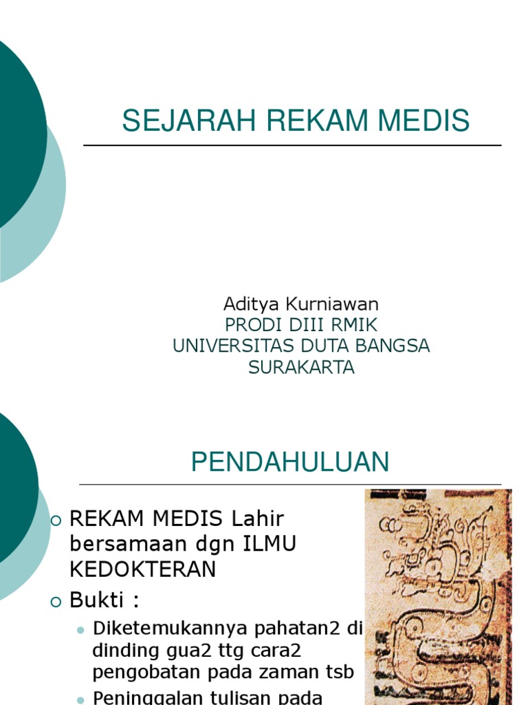 2.1 Sejarah Rekam Medis | PDF