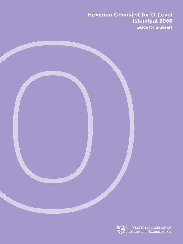 O-Level Islamiyat 2058 Revision Guide | PDF | Business