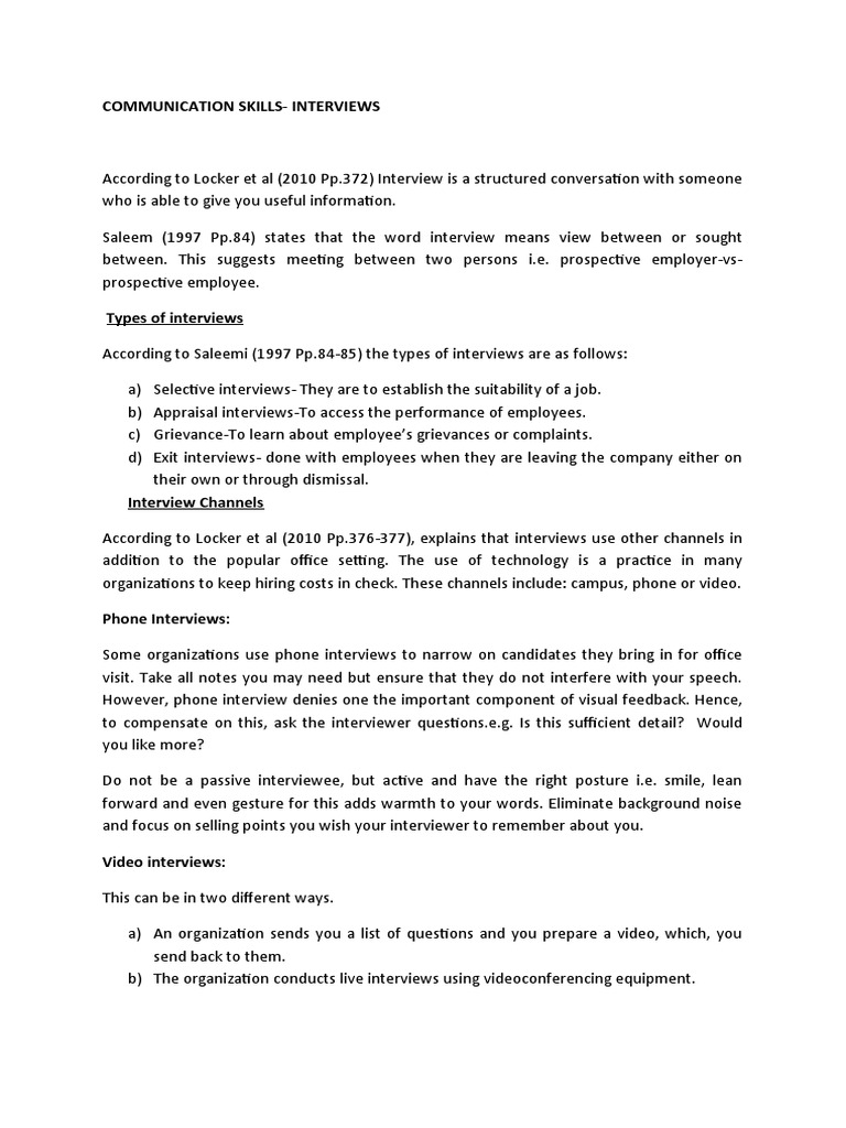 Interview Communication Skills Guide | PDF | Interview | Job Interview