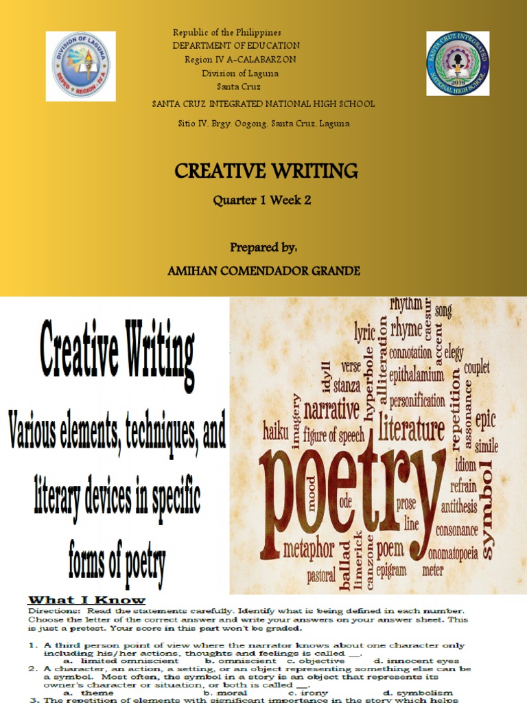 Creative Writing Week 2 Guide | PDF | Wellness