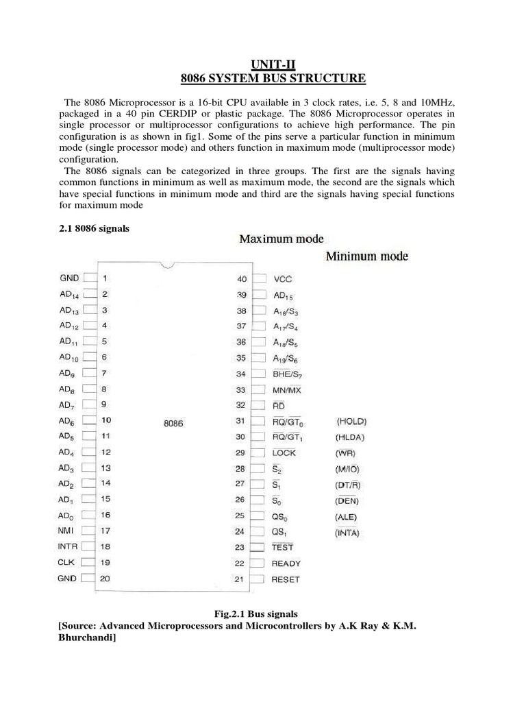 8086 Microprocessor Bus Structure | PDF | Central Processing Unit ...