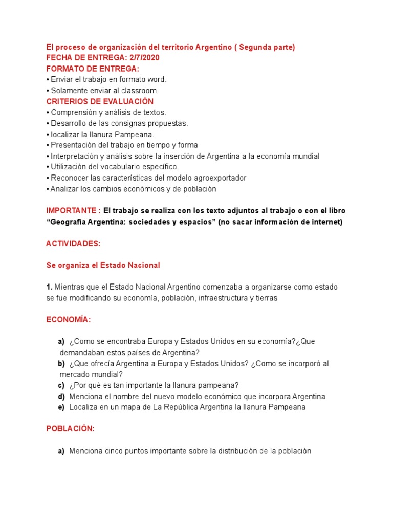 3A Trabajo Práctico (Segunda Parte) | PDF | Argentina | Agricultura