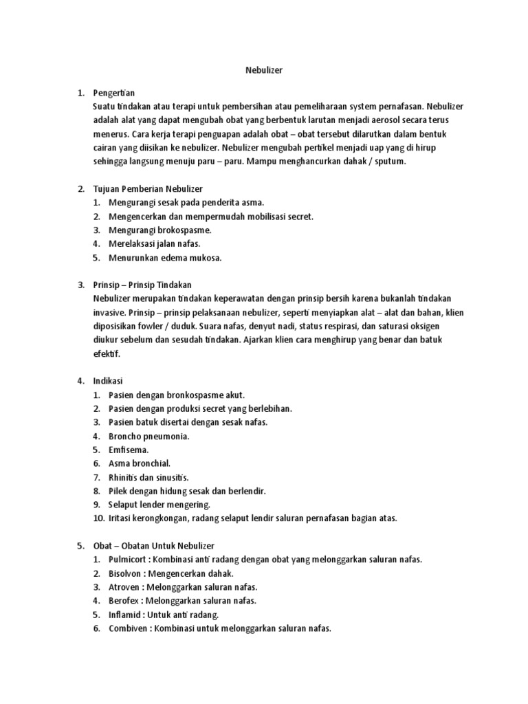 LP Nebolizer, Oksigen, Suction | PDF