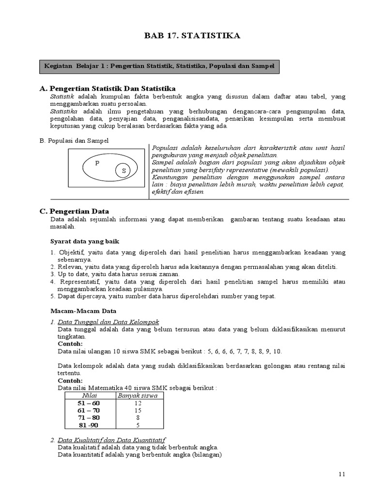 Modul Statistika Kelas Xii Pdf