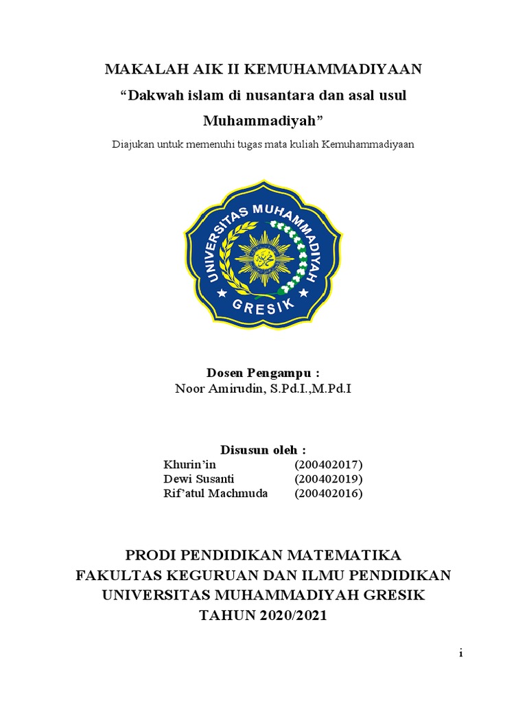 Makalah Aik Ii Kemuhammadiyaan Kel 2 | PDF