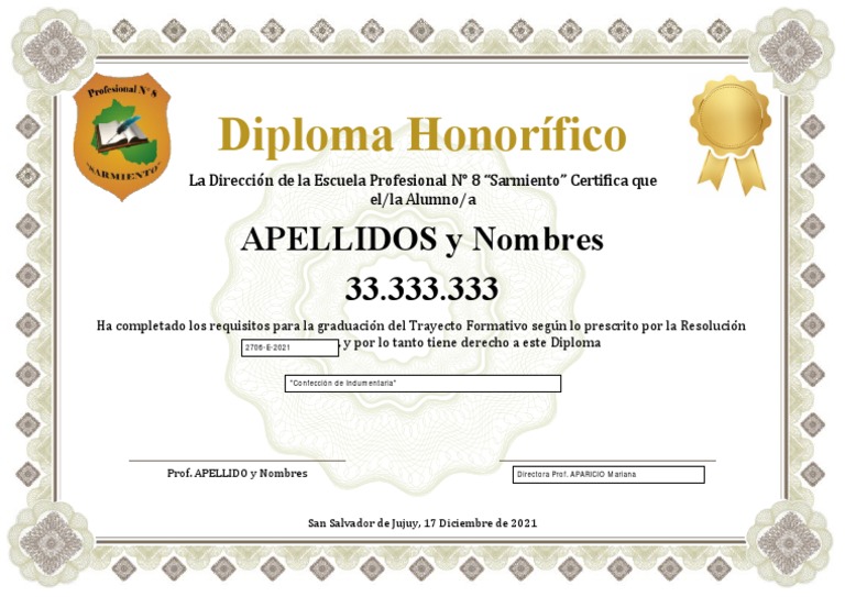 Diploma Honorifico 2021 | PDF